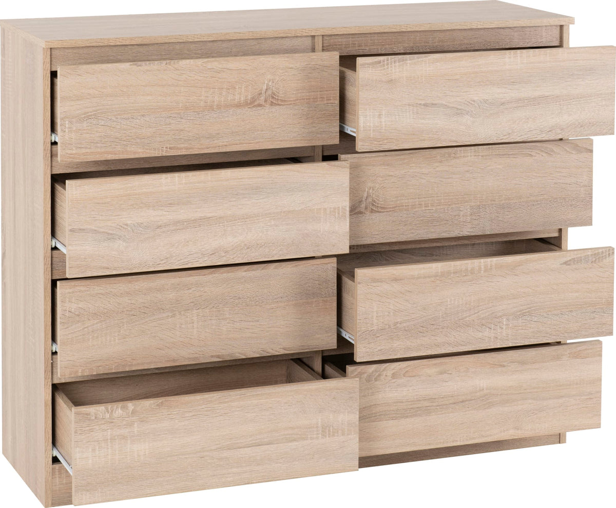 Malbury 8 Drawer Chest - Sonoma Oak Effect – Pine & Oak Warehouse