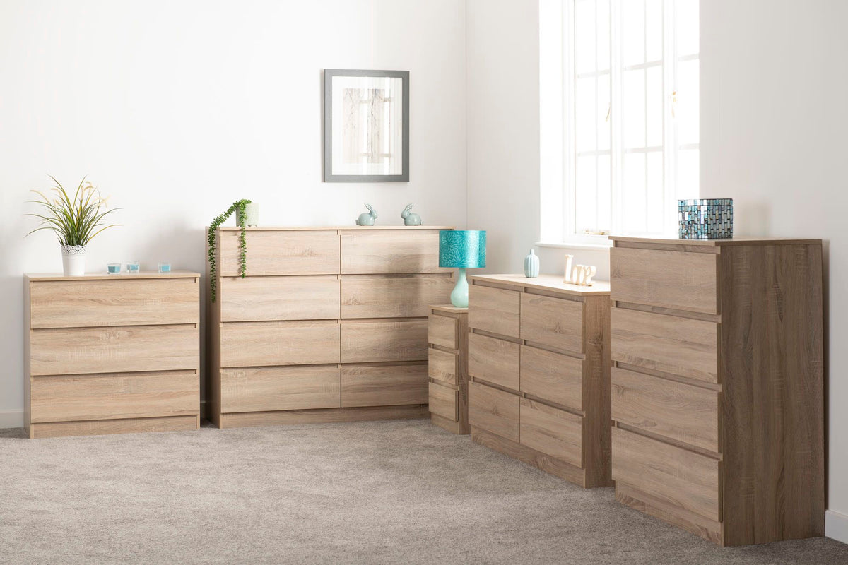 Malbury 4 Drawer Chest - Sonoma Oak Effect – Pine & Oak Warehouse