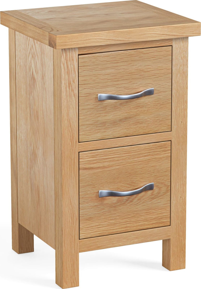 Milan Oak Narrow Bedside – Pine & Oak Warehouse