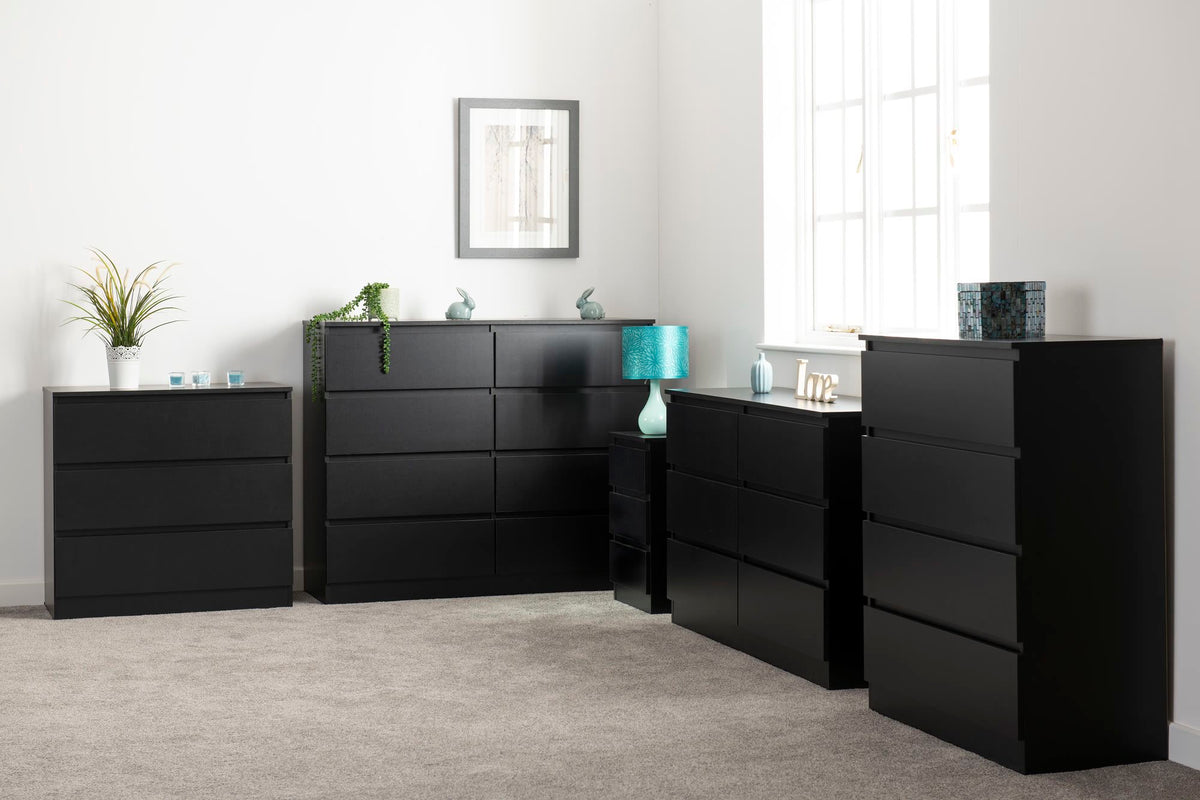 Malbury 4 Drawer Chest - Black – Pine & Oak Warehouse