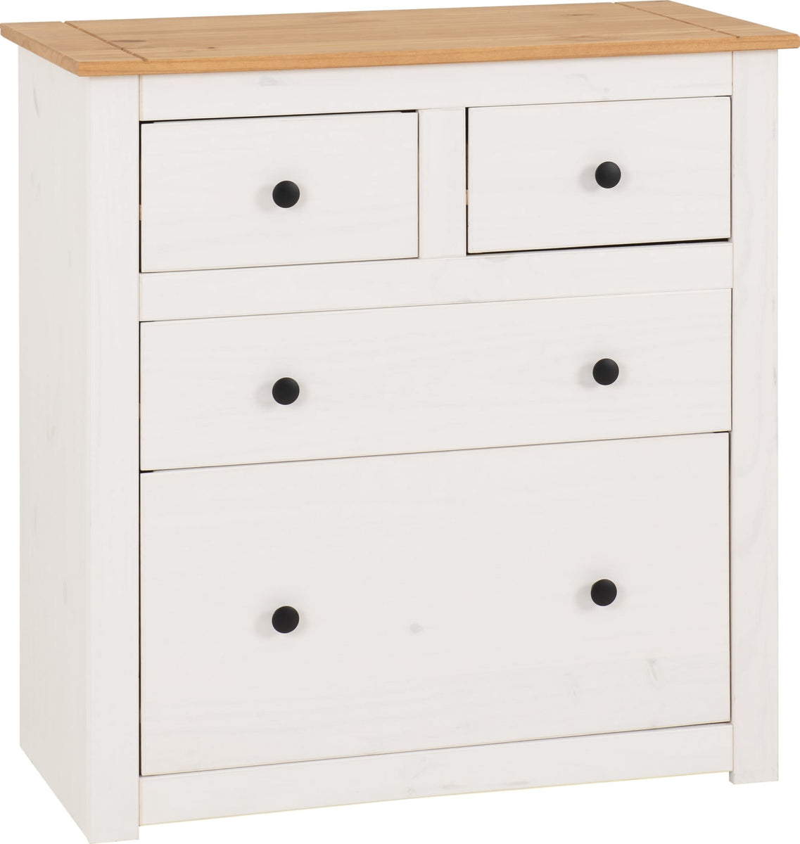 Santiago 2+2 Drawer Chest - White – Pine & Oak Warehouse