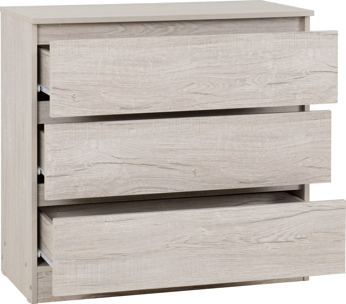 Malbury 3 Drawer Chest - Urban Snow – Pine & Oak Warehouse