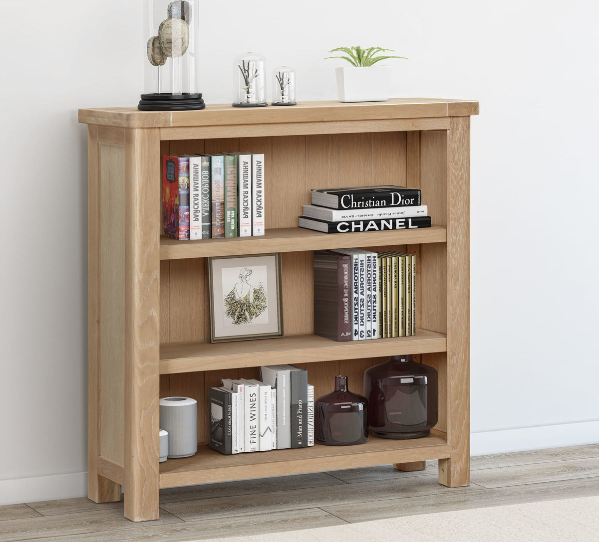 Foxington Oak 90cm Bookcase – Pine & Oak Warehouse