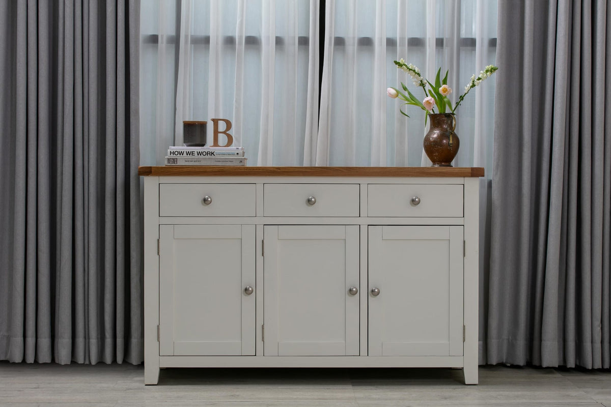 Canberra White 3 Door Sideboard – Pine & Oak Warehouse
