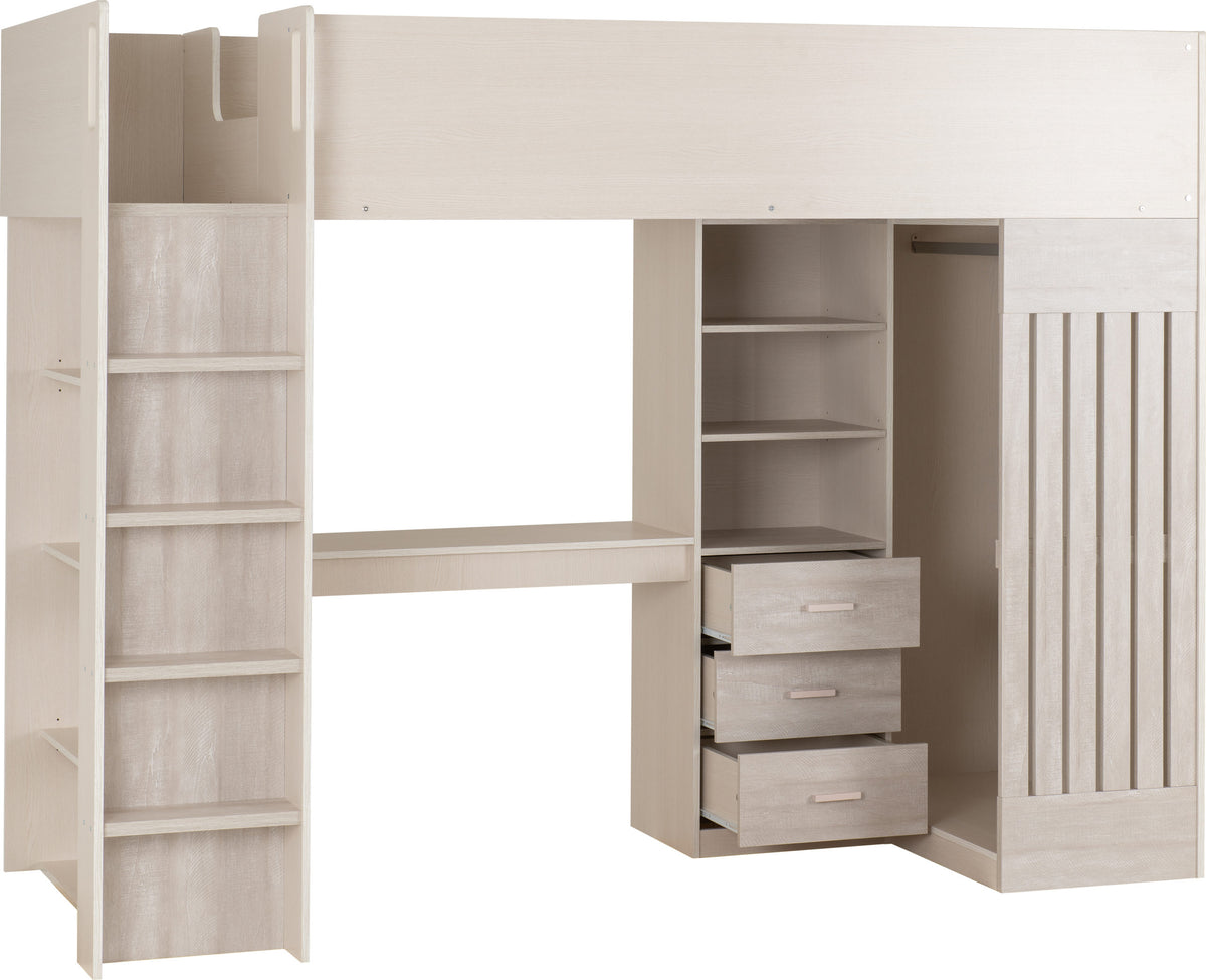 Kids Collection Saturn High Sleeper - White – Pine & Oak Warehouse