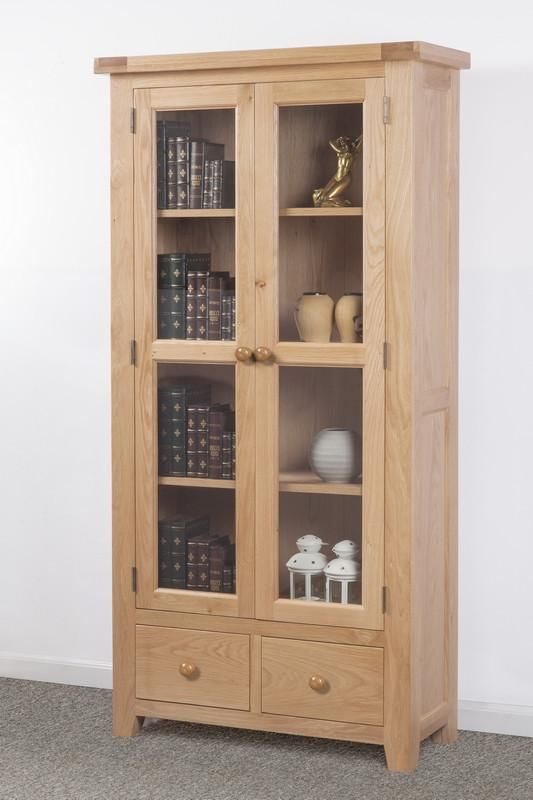 Devonshire Oak Glazed Display Unit – Pine & Oak Warehouse