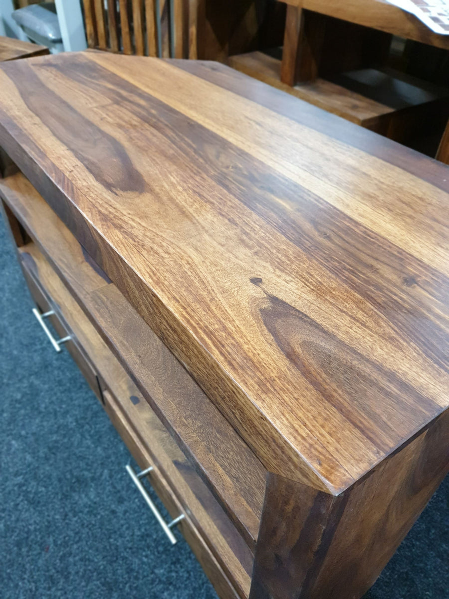 Cube Petite Plasma TV Unit - Sheesham – Pine & Oak Warehouse