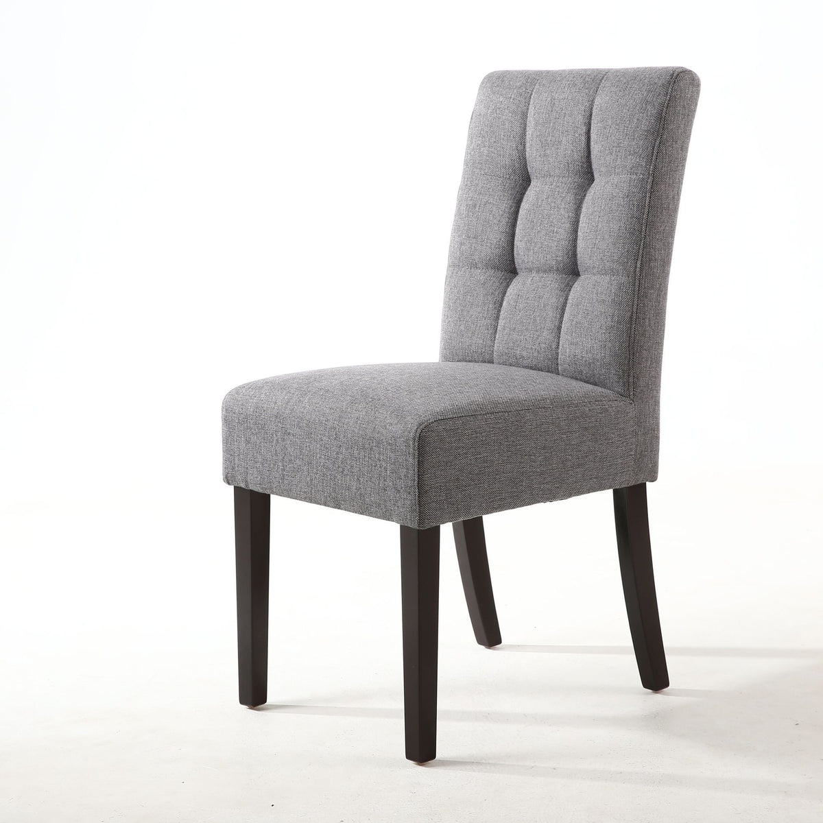 Accent Dining Chairs - Stitched Waffle Chair - Steel Grey Linen – Pine ...