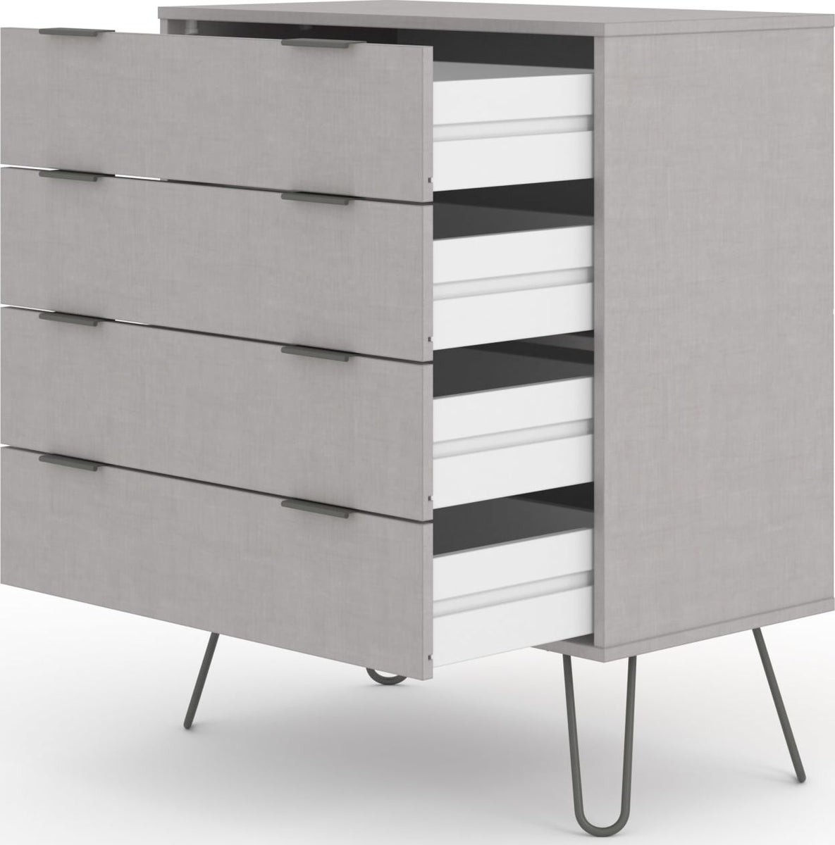 Augusta Grey 4 drawer chest of drawers – Pine & Oak Warehouse