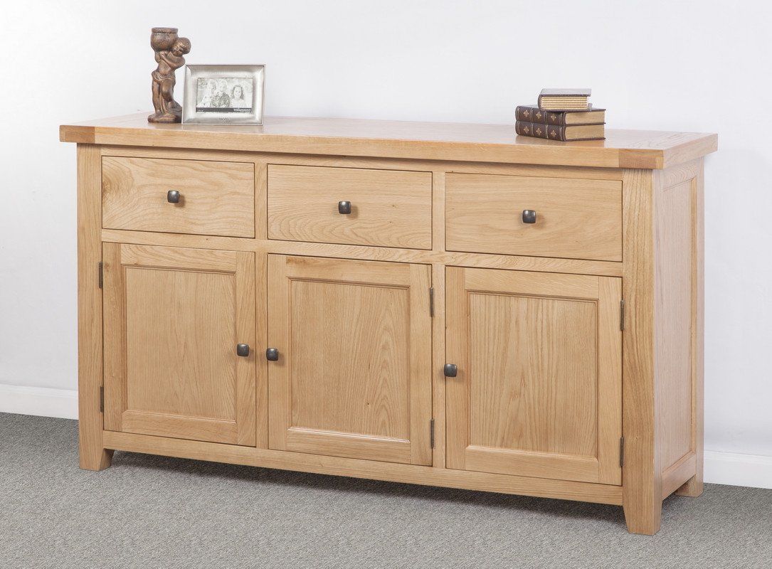 Devonshire Oak 3 Door Triple Sideboard – Pine & Oak Warehouse