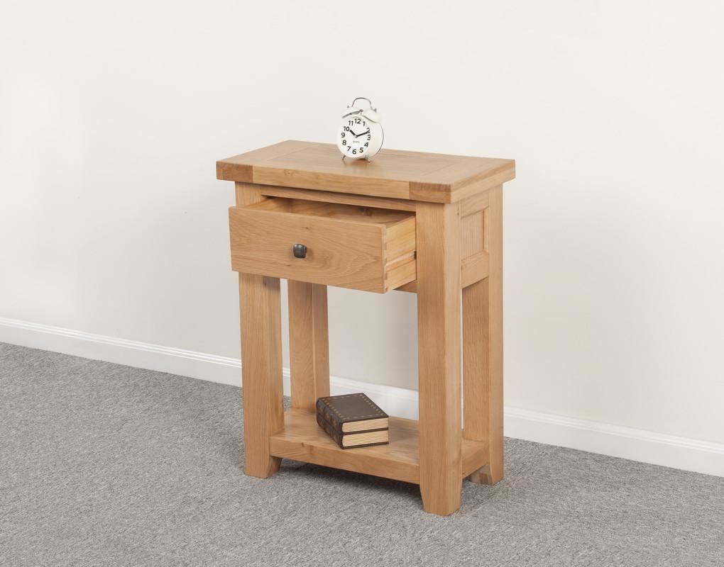Devonshire Oak Small 1 Drawer Console Table – Pine & Oak Warehouse